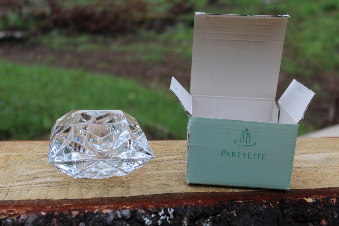 Partylite Crystal Glass Square Votive Holder – Tealight P0129 ...