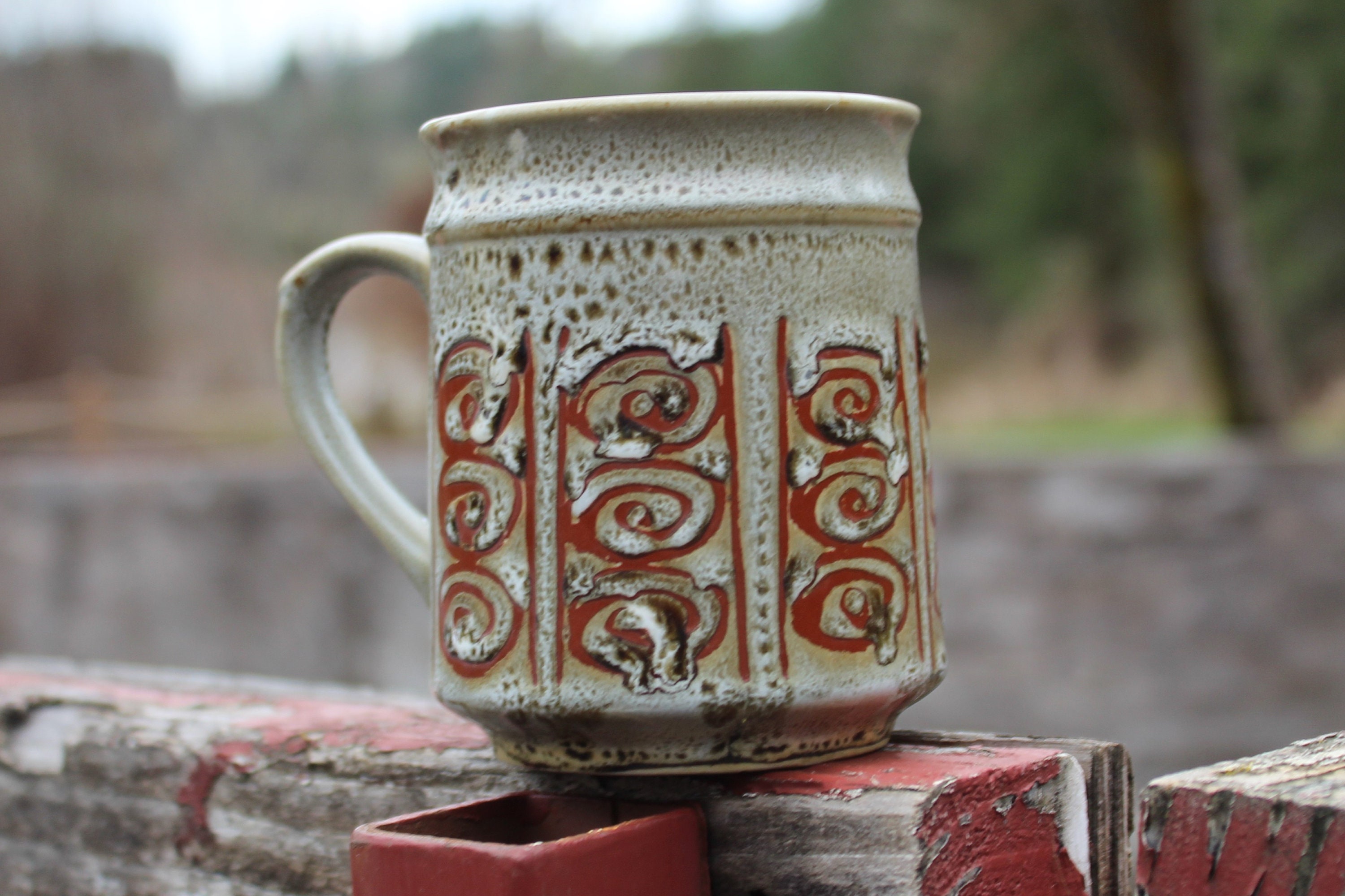 Vintage Splatter Glaze Ceramic Mug 3 3/4t X 3d Great for Your MCM Home ...