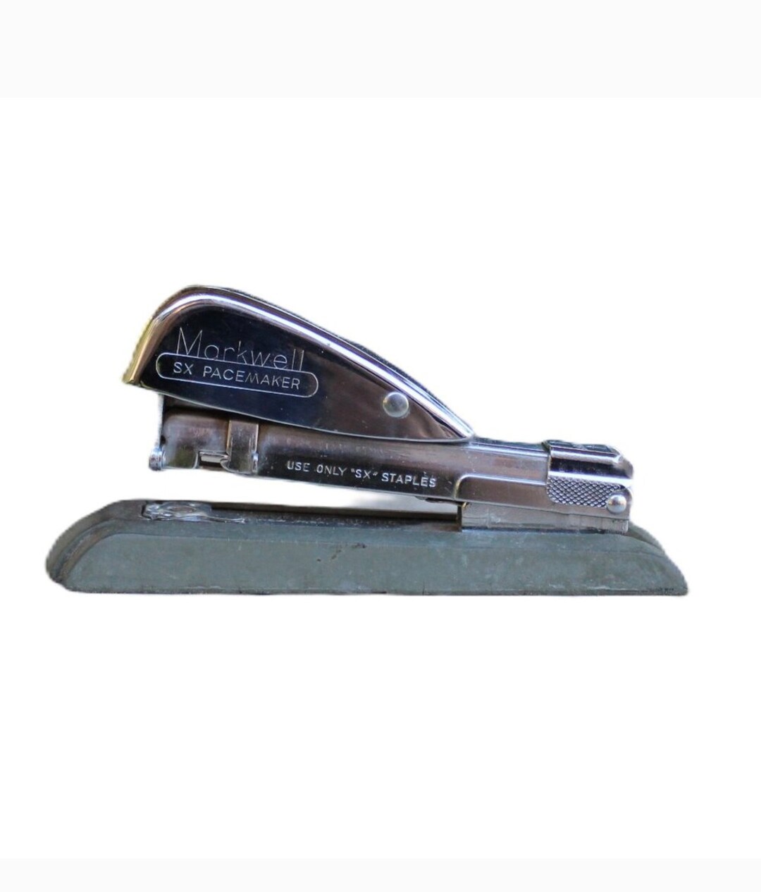 Vintage Markwell SX Pacemaker Stapler W/ Rubber Bottom. Uses SX Staples ...