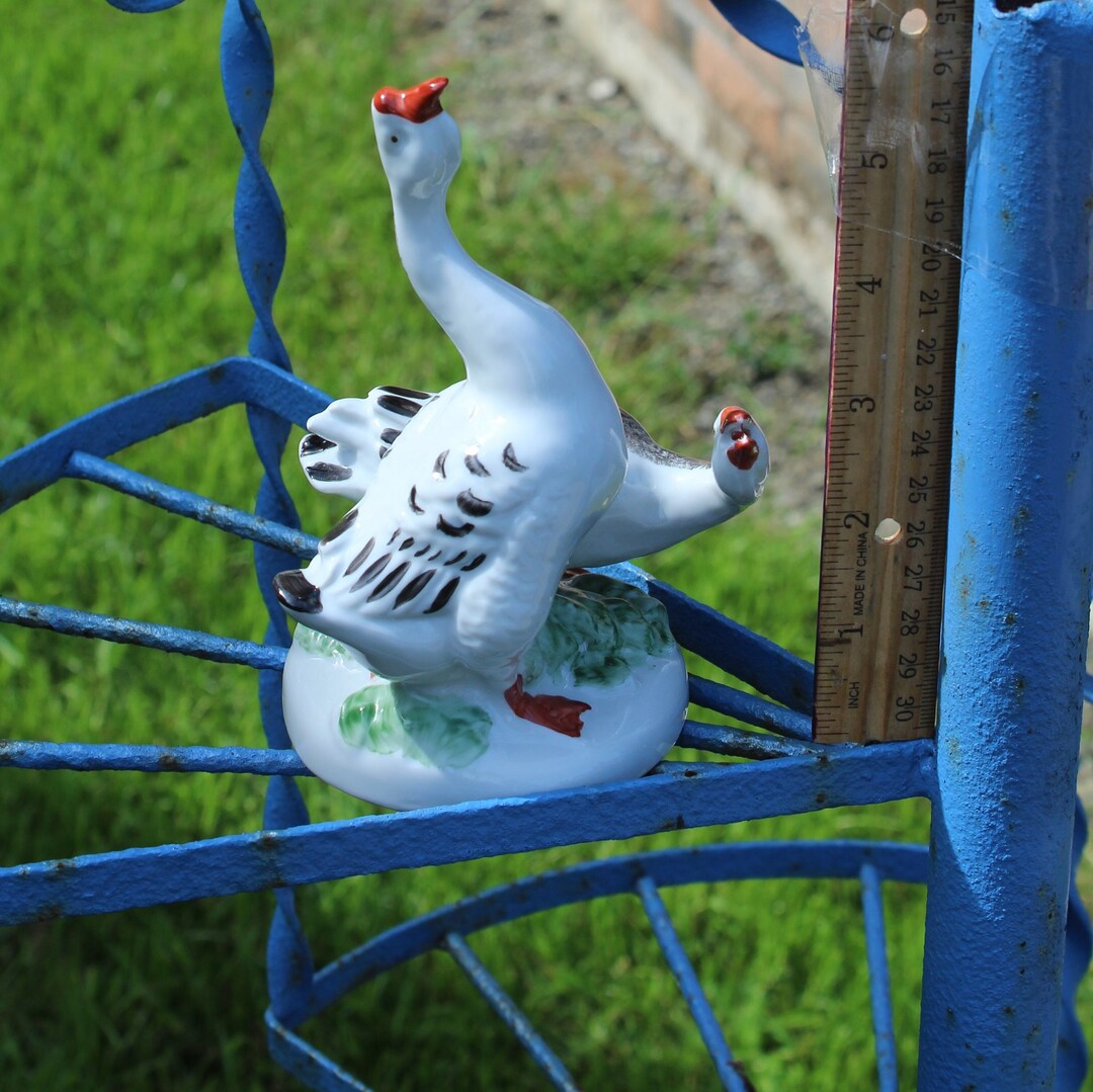 Geese/goose Figurine Porcelain Overglaze Hand Painted by - Etsy