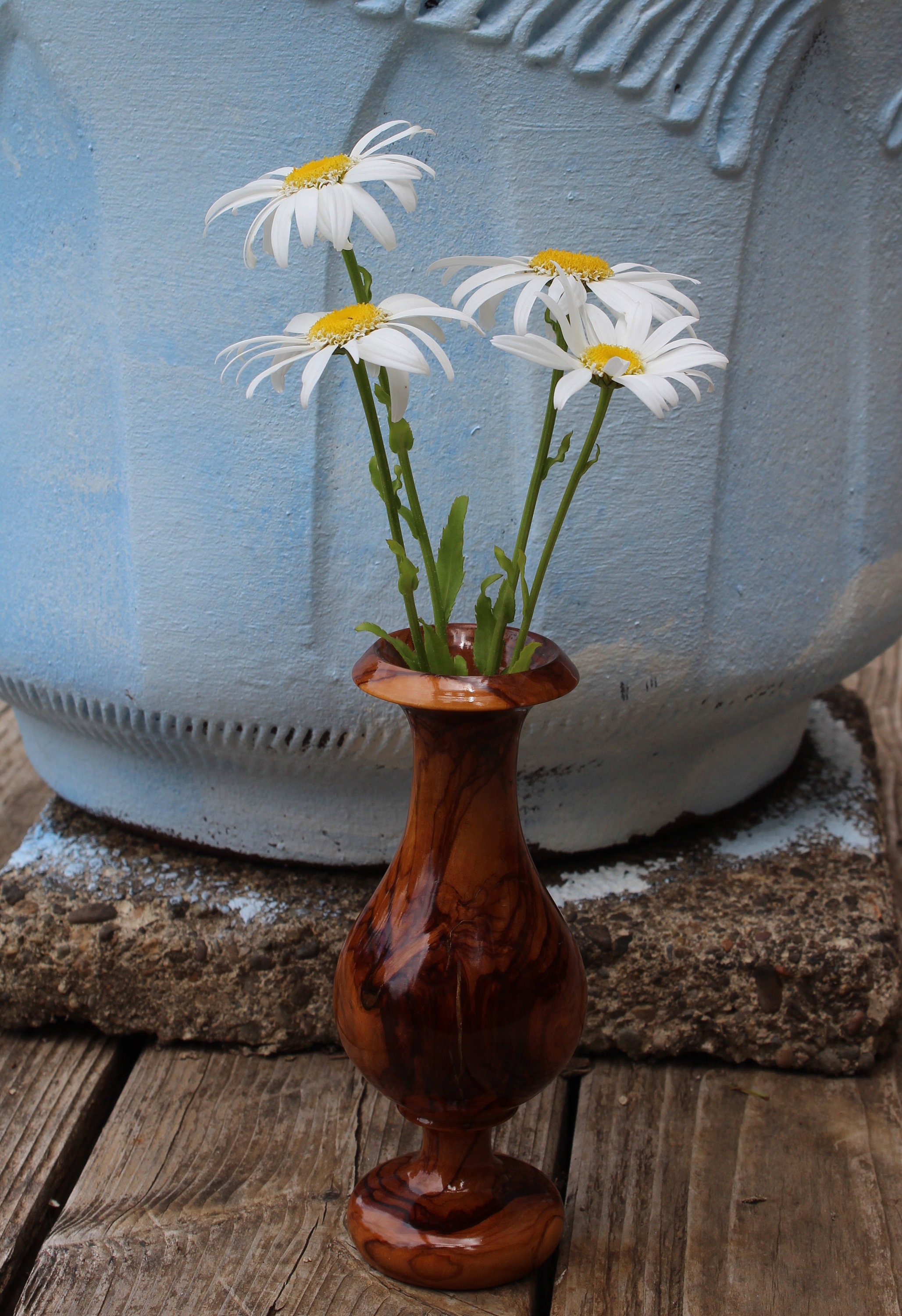 Vintage Handmade Hardwood Bud Vase 7 Inches Tall Stunning Rare Wood - Etsy