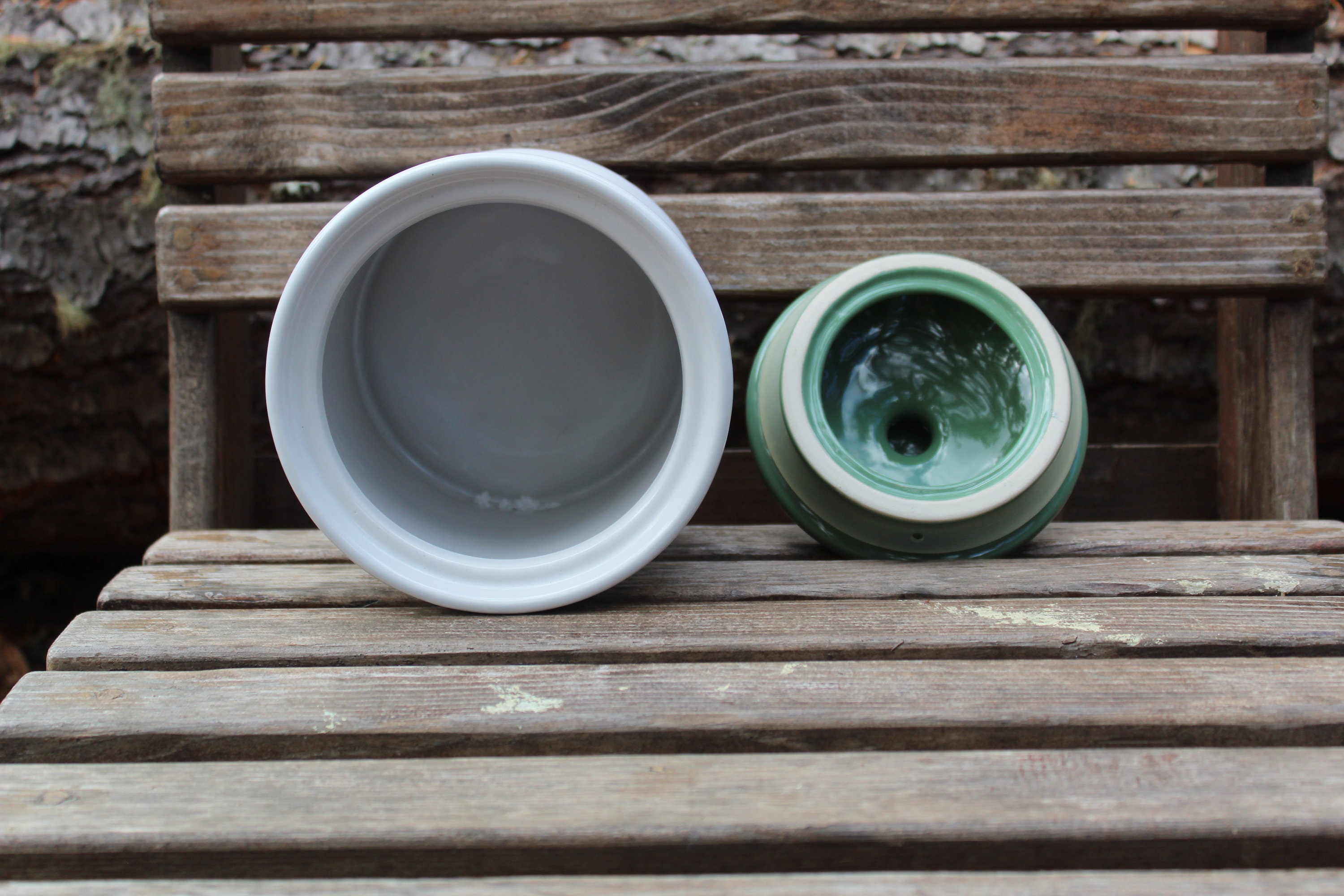 Corelle, Ivy Pattern, Vintage, 7x 5.5 Air Tight Lidded Ceramic Storage ...