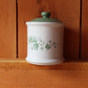 Corelle, Ivy Pattern, Vintage, 7x 5.5 Air Tight Lidded Ceramic Storage ...