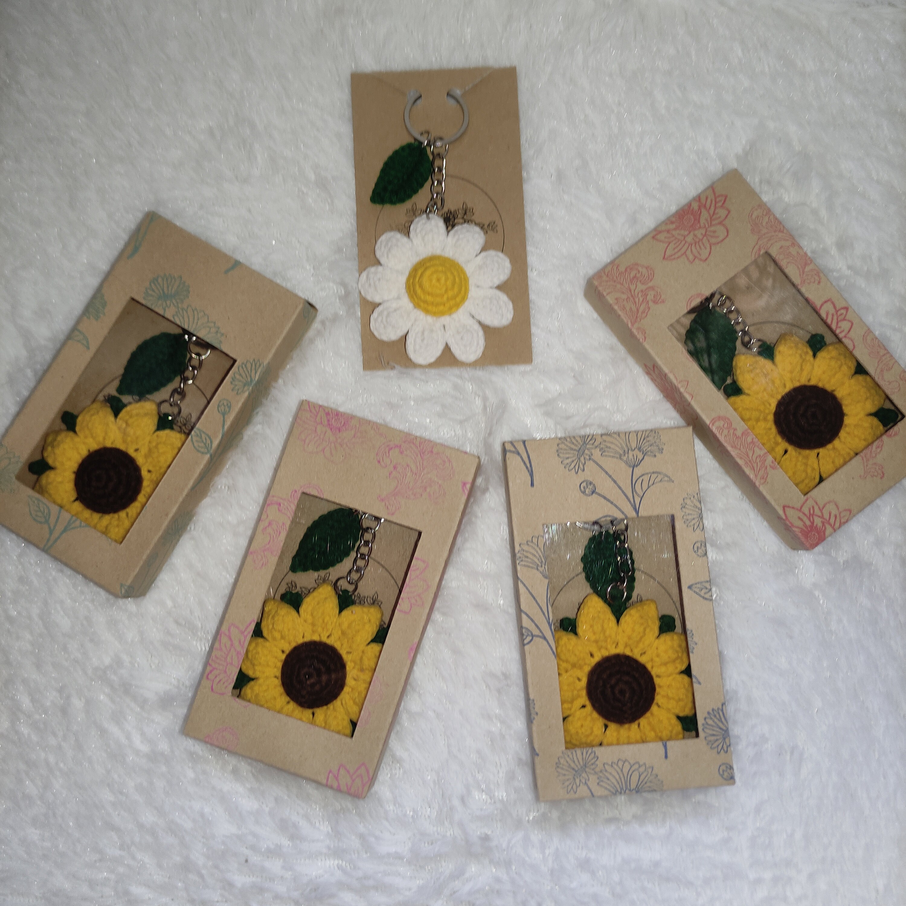 Bundle Crochet Pattern PDF: Flower Keychains - Etsy