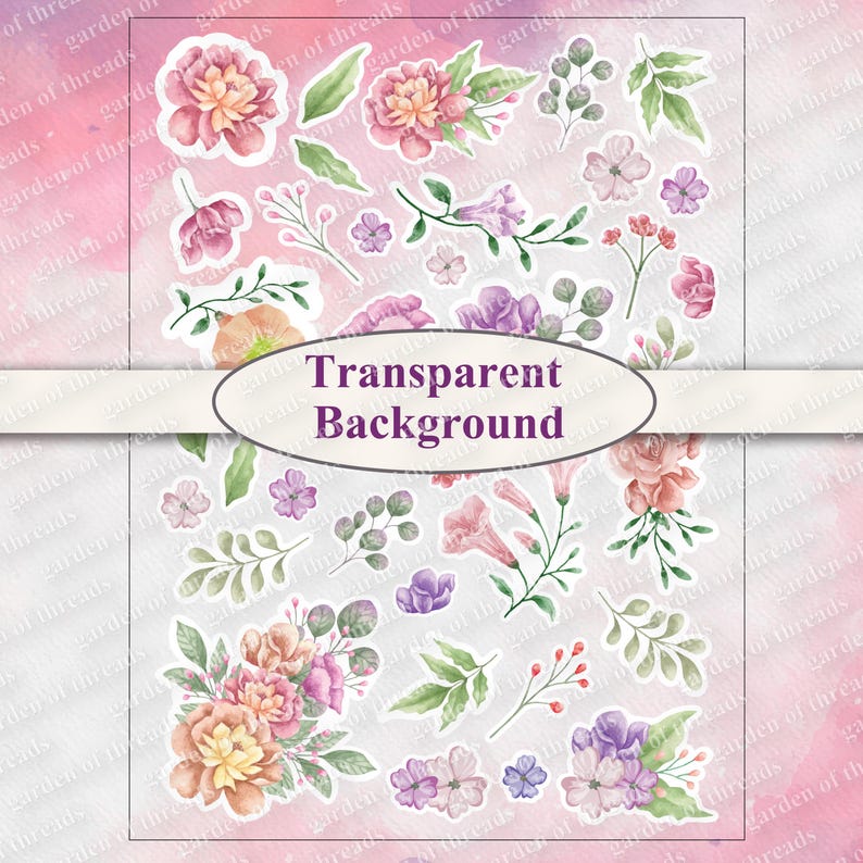Watercolor Flower Sticker Sheet, Printable Stickers, Cute Floral ...