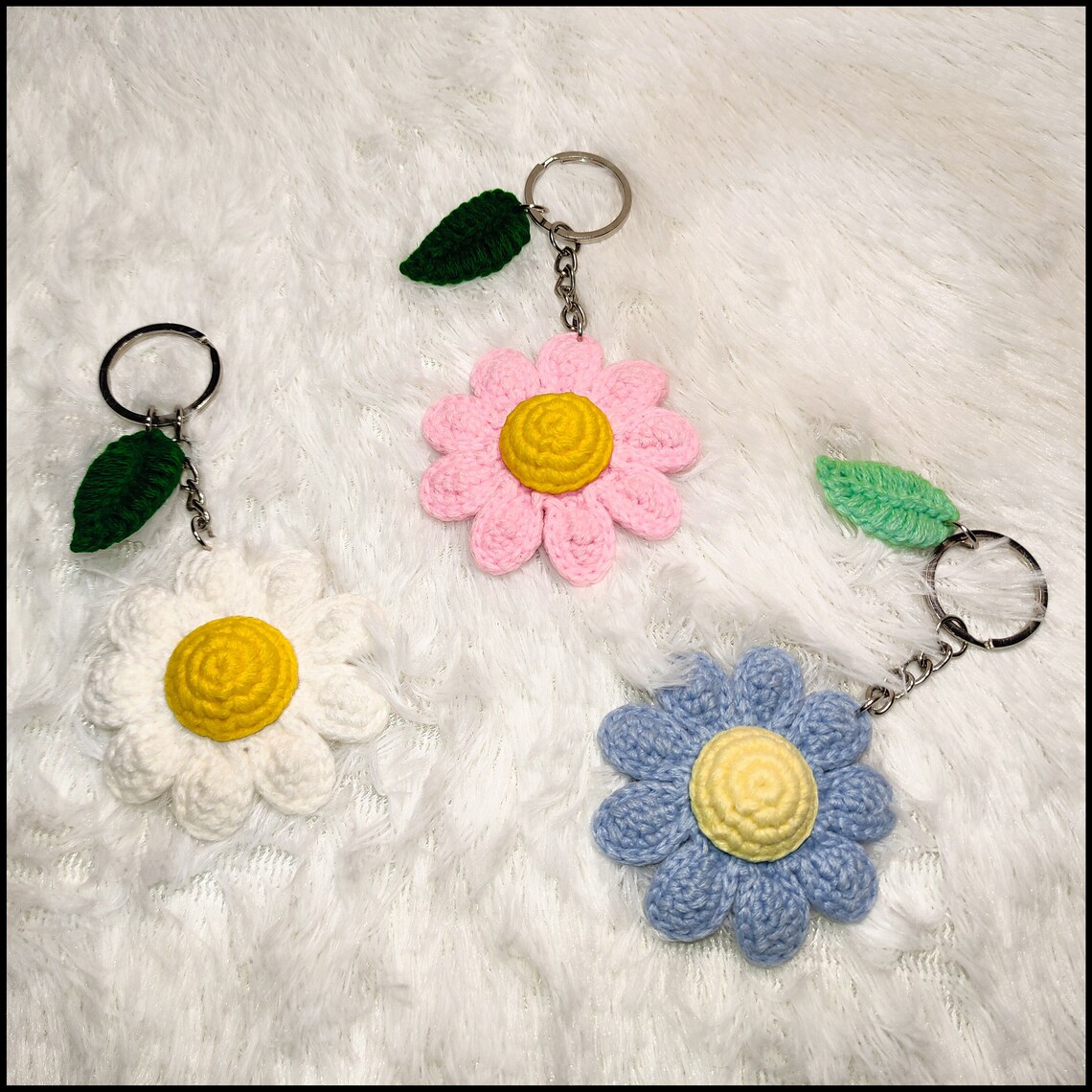 Crochet Pattern PDF: Daisy Keychain - Etsy UK