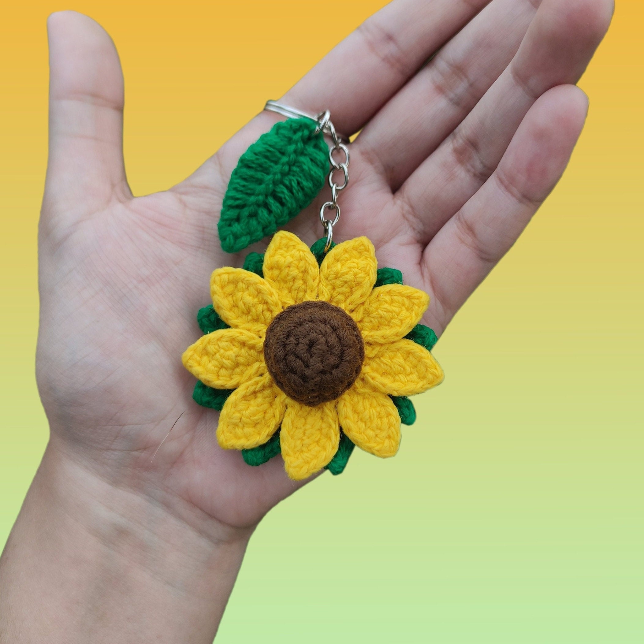 Sunflower Keychain Crochet Pattern at Laverne Haskins blog