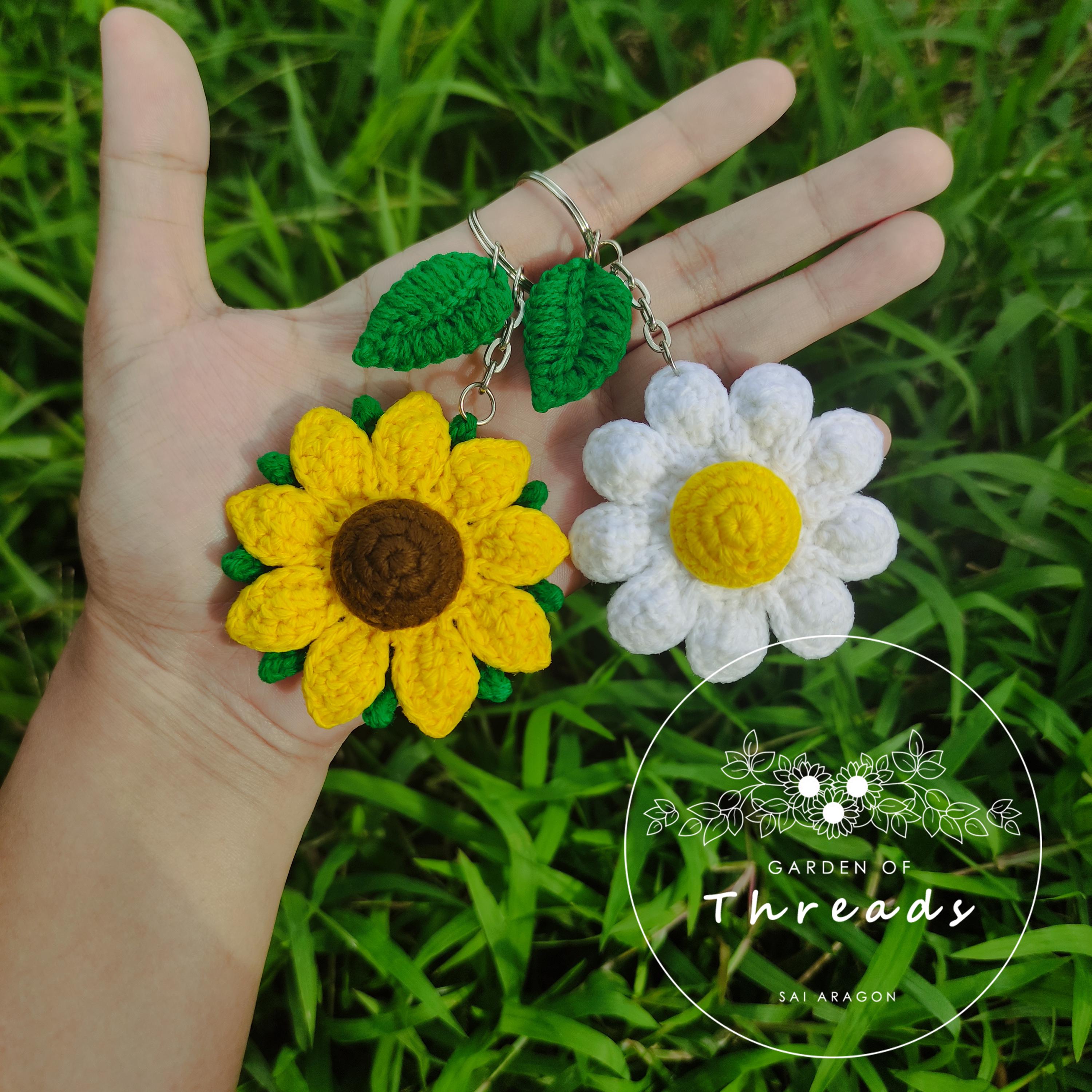 Bundle Crochet Pattern PDF: Flower Keychains - Etsy