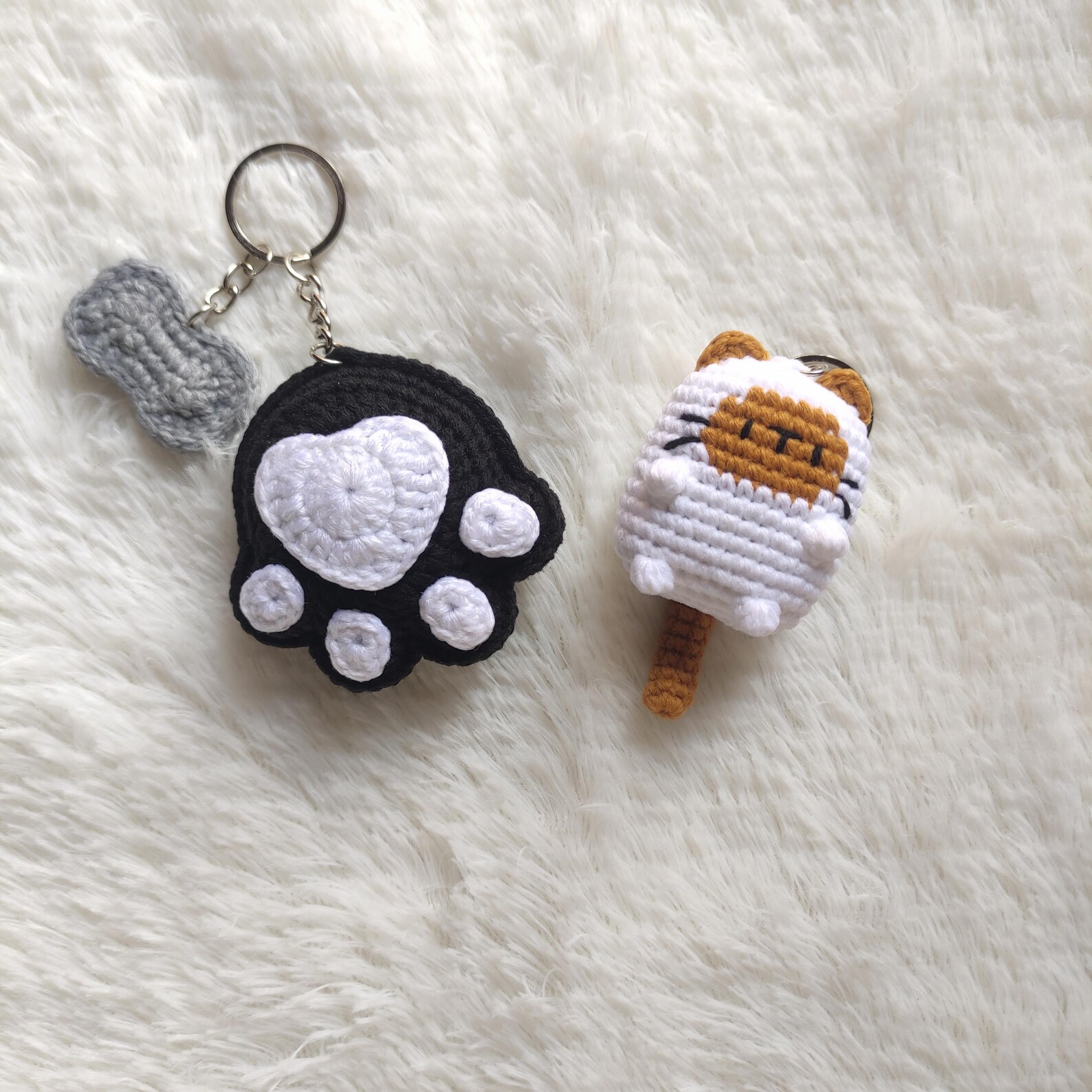 Crochet Cat Keychain, Cute Cat Keychain, Cat Lover, Gift Idea, Ready to ...