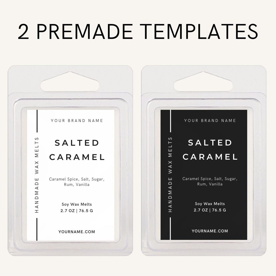 Wax Melt Label Template: 2"x3" Canva Tart Label - Etsy