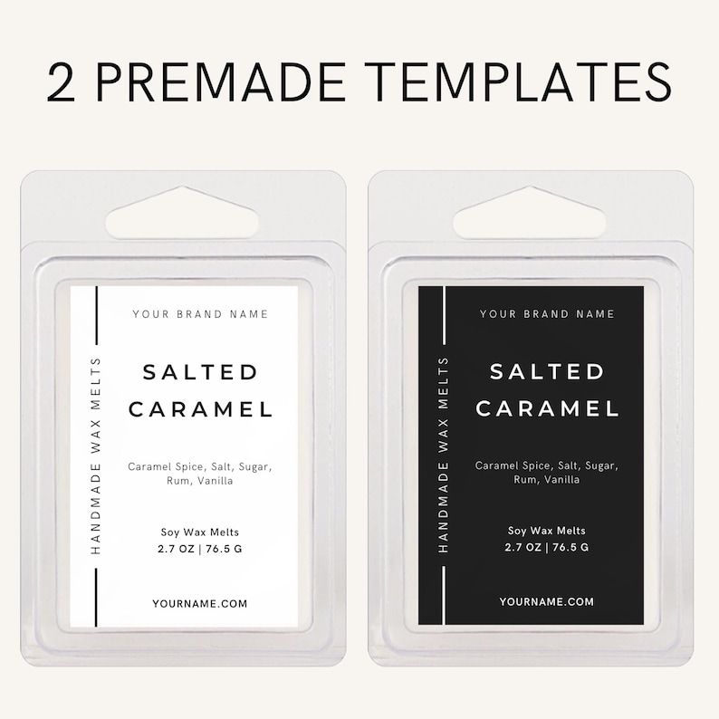 Wax Melt Label Template: 2"x3" Canva Tart Label - Etsy