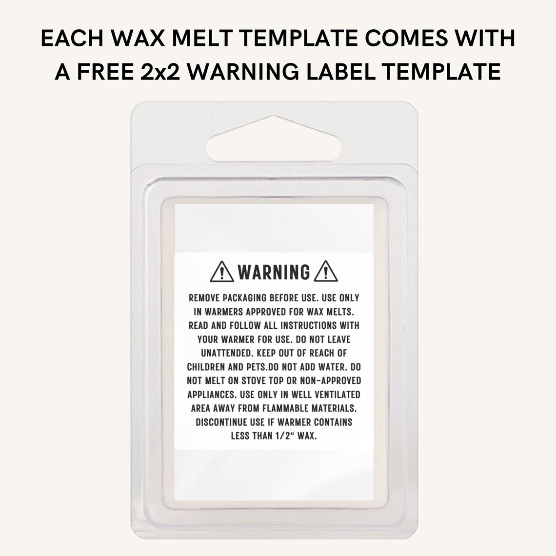 Wax Melt Label Template: 2"x3" Canva Tart Label - Etsy