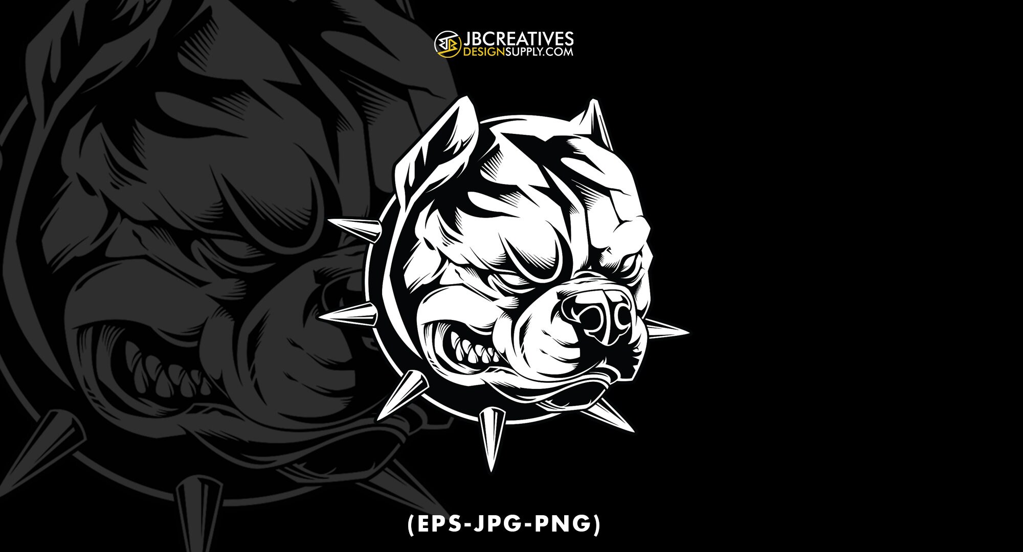 Angry American Bully Head EPS, JPG and PNG for Tshirts, Logo, Templates ...