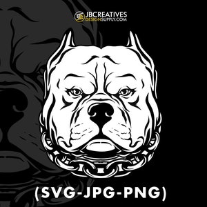 American Bully Head Outline Svg, Png, Jpg for Tshirts, Logo, Templates ...