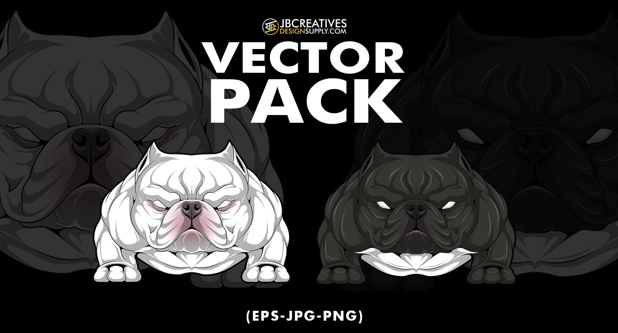 American Bully Exotic Vector Pack Black and White Vector, Eps, Png for ...