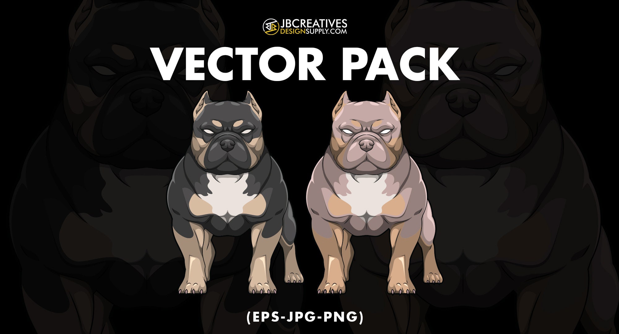 American Bully Standard Vector Pack Black and Lilac Tri Vector, Eps ...