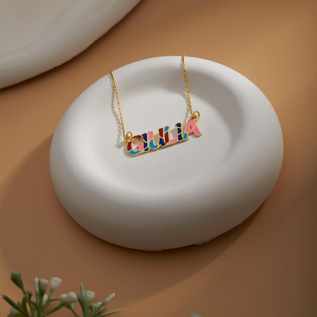 Kids Name Necklace • Rainbow Name Necklace • Girls Name Necklace • Name ...