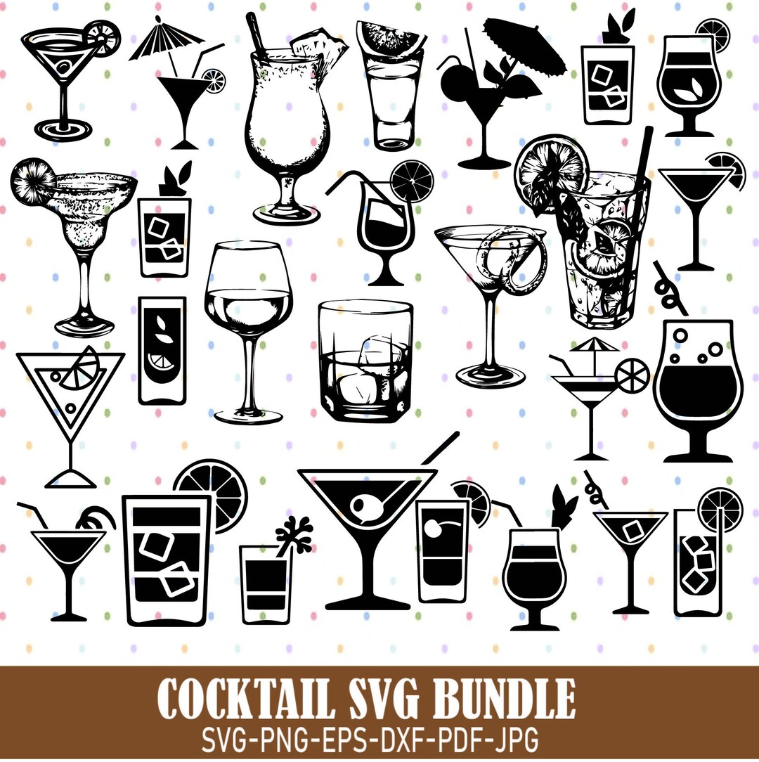 Cocktail Png,clicocktail SVG Bundle,cocktail Party SVG, Shot Glass Svg ...
