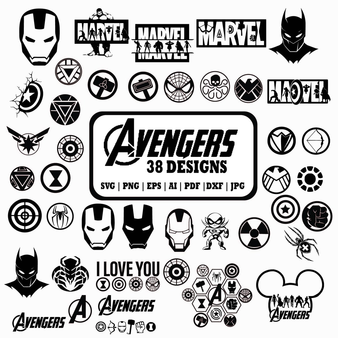 Avengers Svg Bundle, Avengers Clipart, Avengers Cut File, Super Hero ...