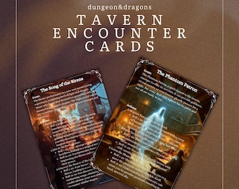 D&D Tavern Encounter Cards | DM / Dungeon Master Tools | Dnd Cards ...
