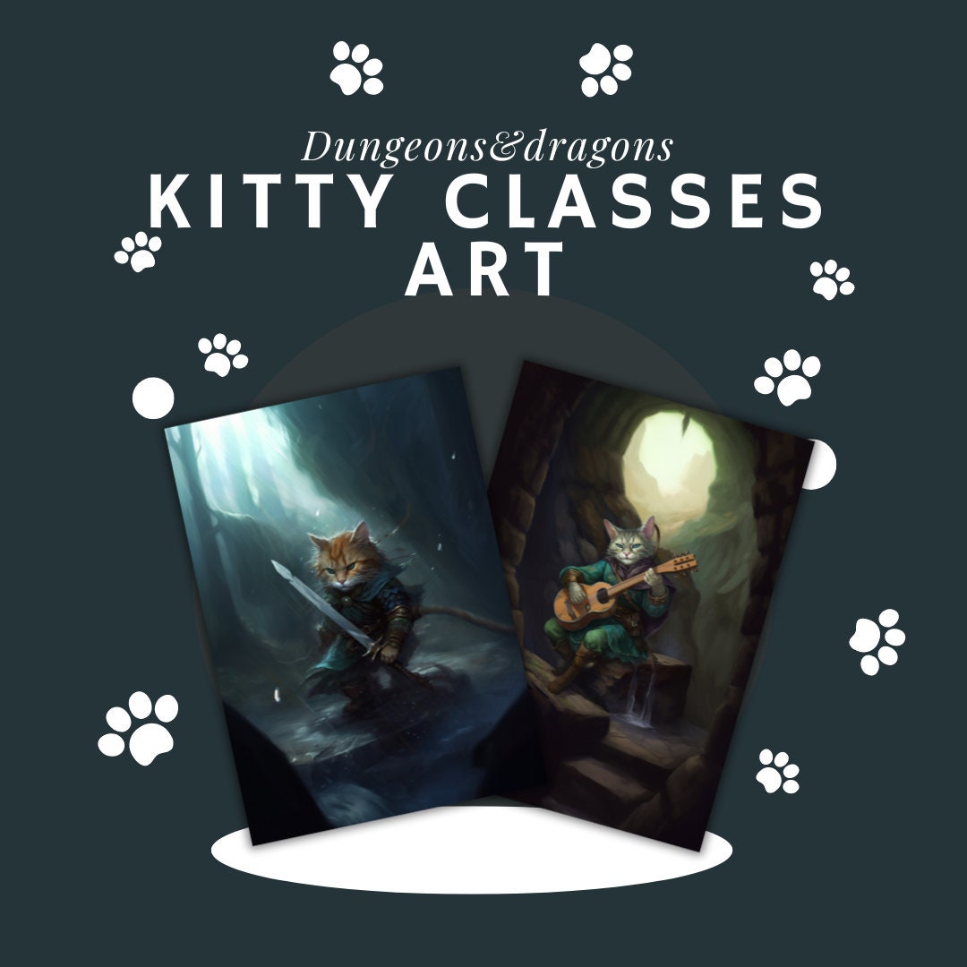 D&D Cat Classes Art | DM / Dungeon Master Tools | Dnd Cards | Dnd Ready ...