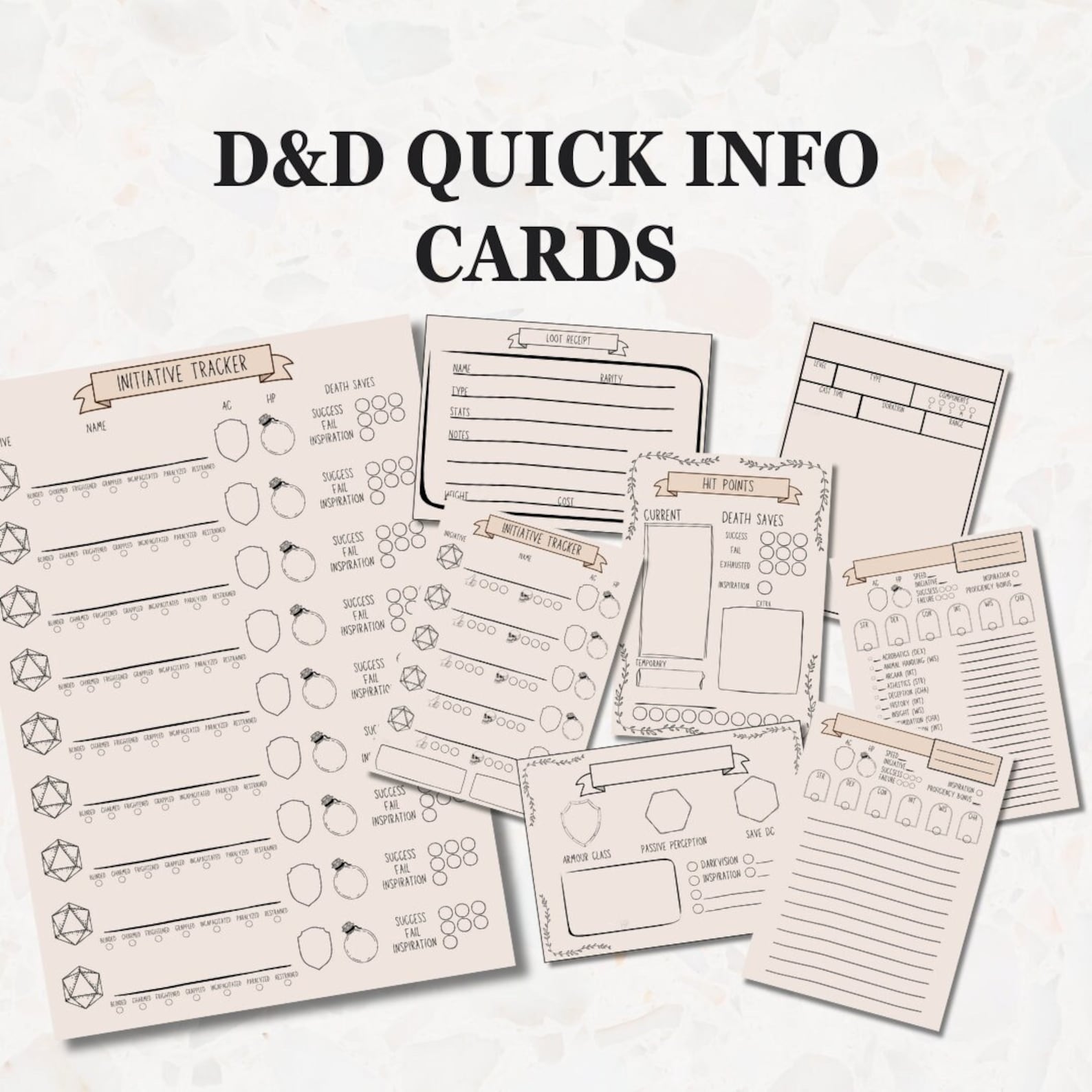 D&D Quick Reference Cards Collection | Dnd Accessories | Dungeons and ...