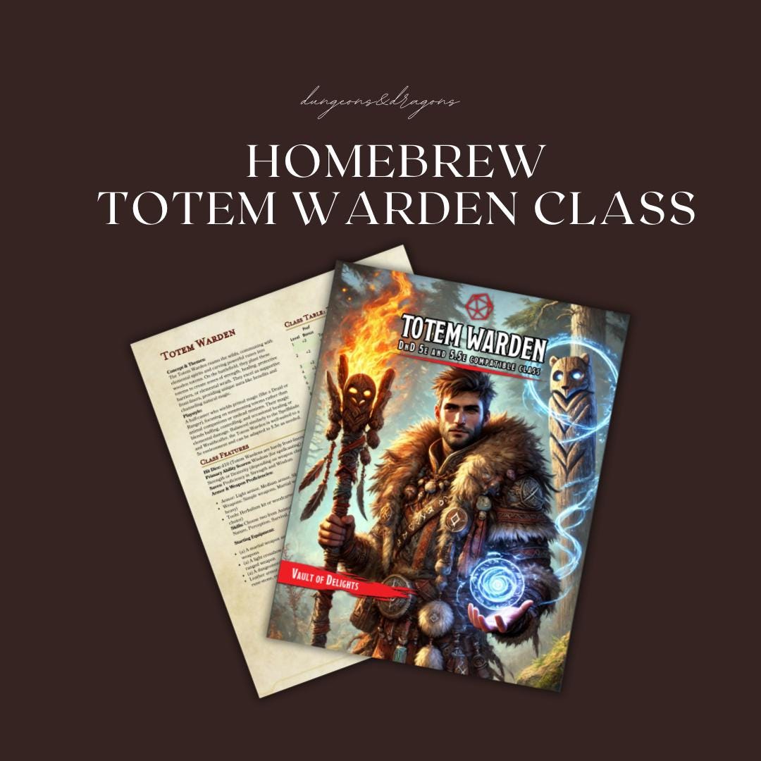 Homebrew Totem Warden Class Guide | Dungeon Master Tools | Dnd Ready to ...