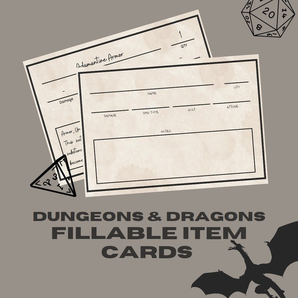 Dnd Item Cards - Etsy