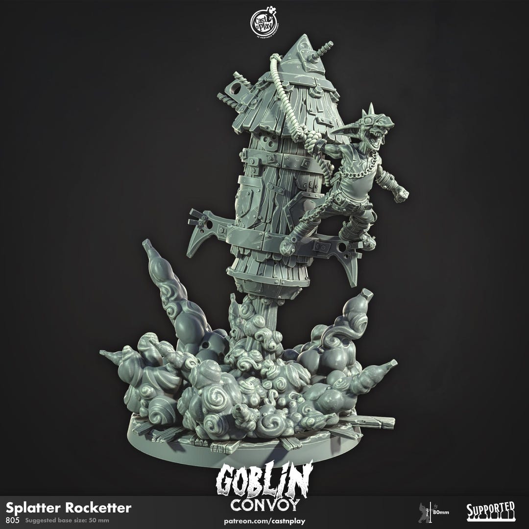 Goblin Gunslinger Miniature Bomber Enemy Monster Figurine Dungeons and ...