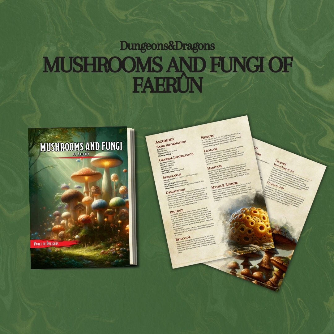 Mushrooms and Fungi of Faerûn | DM / Dungeon Master Tools | Dnd Cards ...