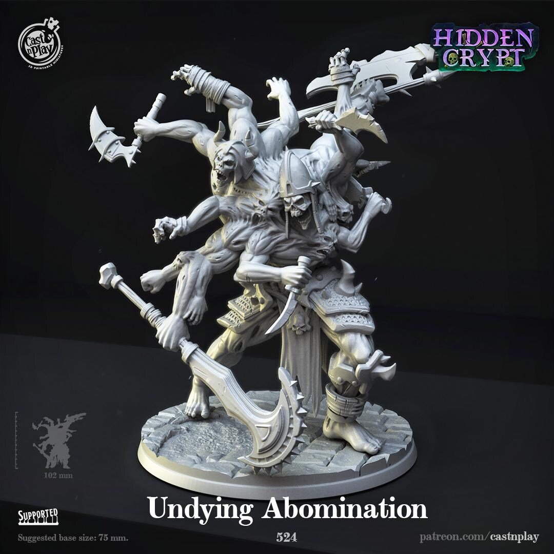 Hidden Crypt Undying Abomination Undead Fighter Ranger Dnd Figurine ...