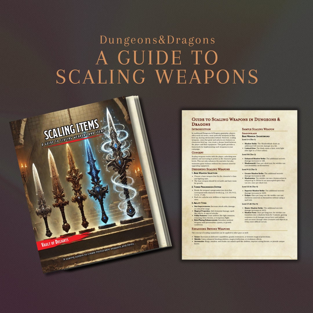 Scaling Weapons in Dungeons & Dragons | DM / Dungeon Master Tools | Dnd ...