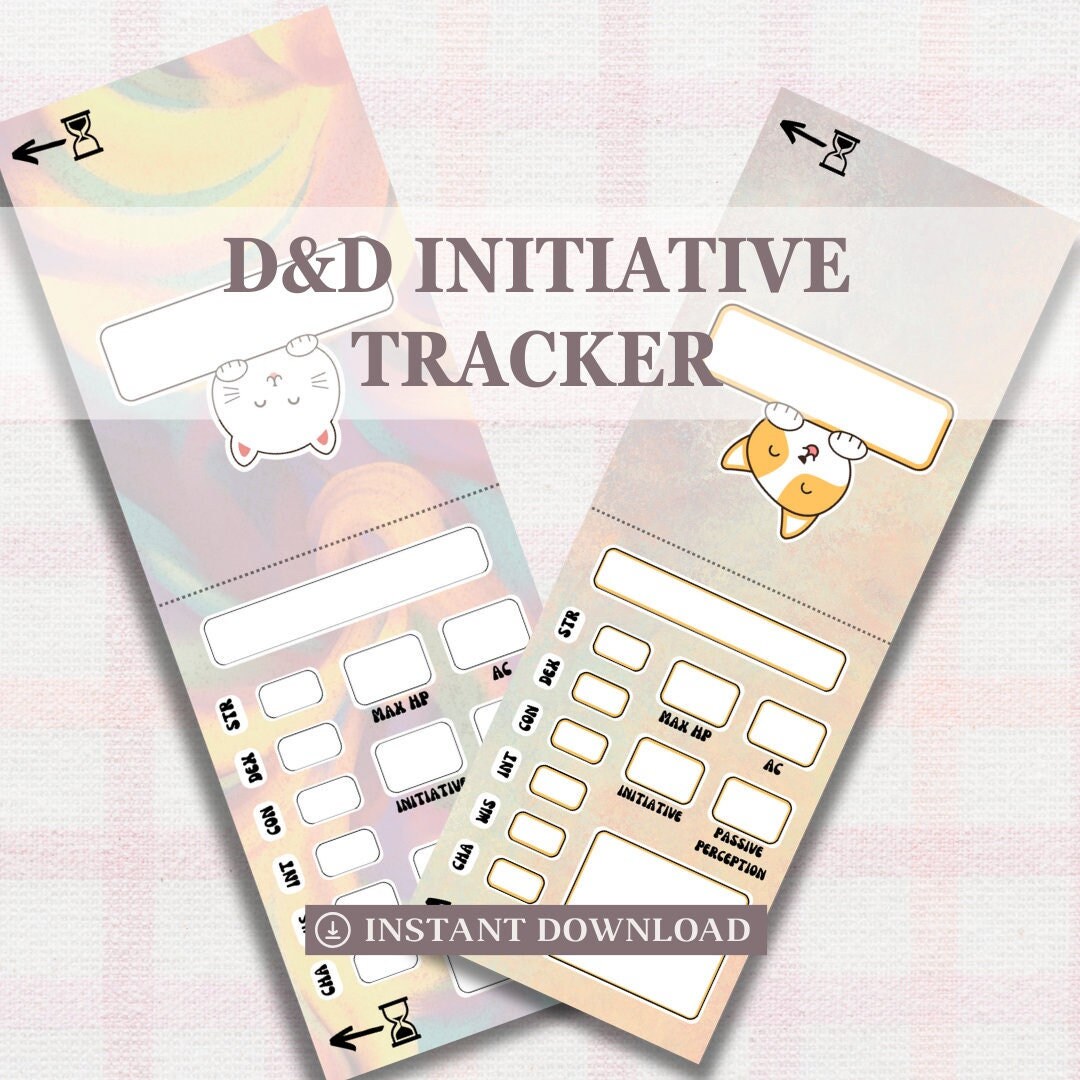 D&D 5e Initiative Tracker | Dungeons and Dragons Printable | Character ...