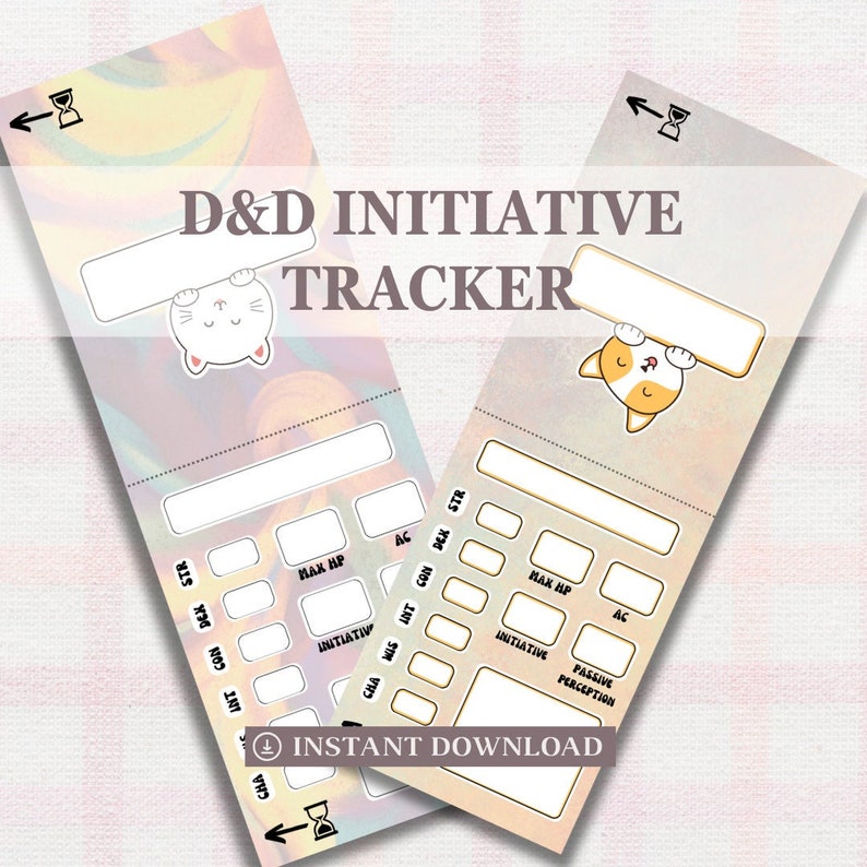 D&D 5e Initiative Tracker Dungeons and Dragons Printable - Etsy