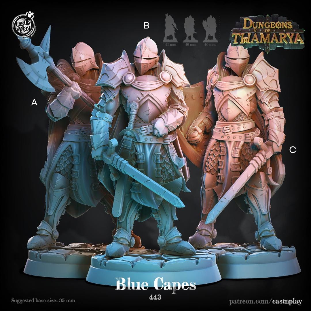 Knight Miniature Guard Fighter Paladin Figurine Dungeons and Dragons ...