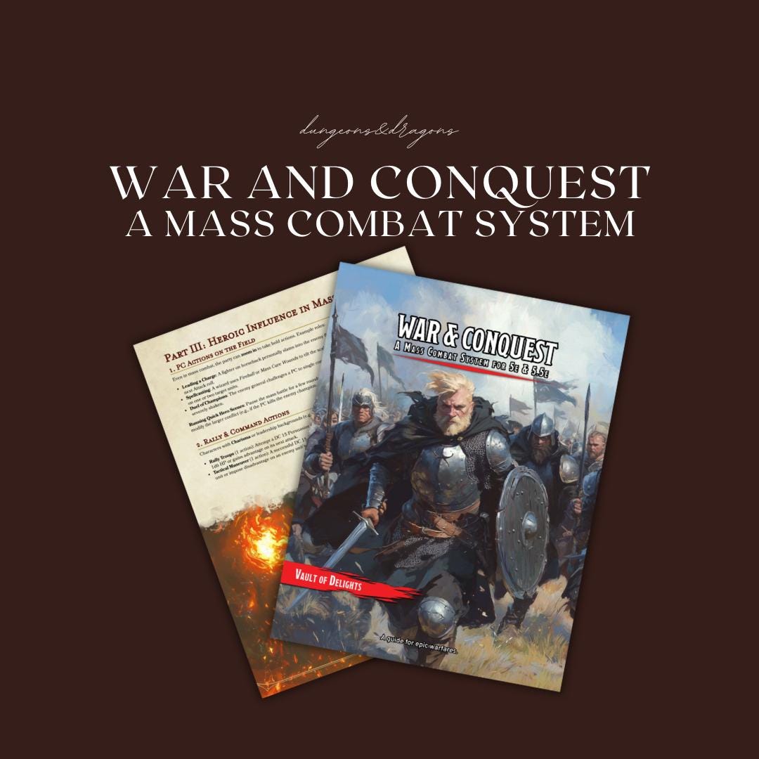 War and Conquest: A Mass Combat System | Homebrew | DM / Dungeon Master ...