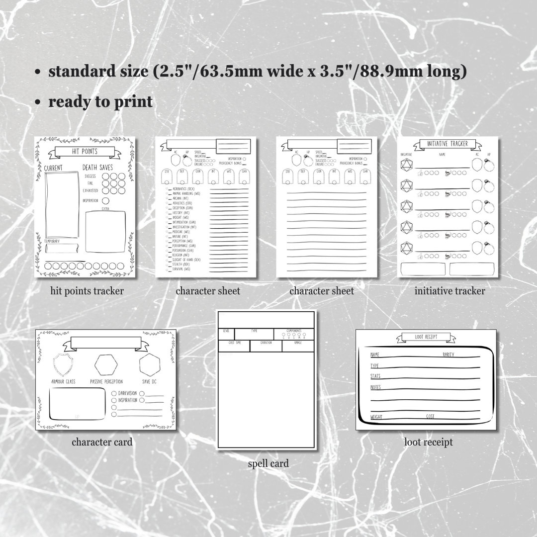D&D Quick Reference Cards Collection Dnd Accessories Dungeons and ...