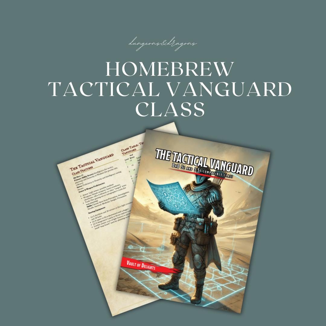 Homebrew Tactical Vanguard Class Guide | Dungeon Master Tools | Dnd ...
