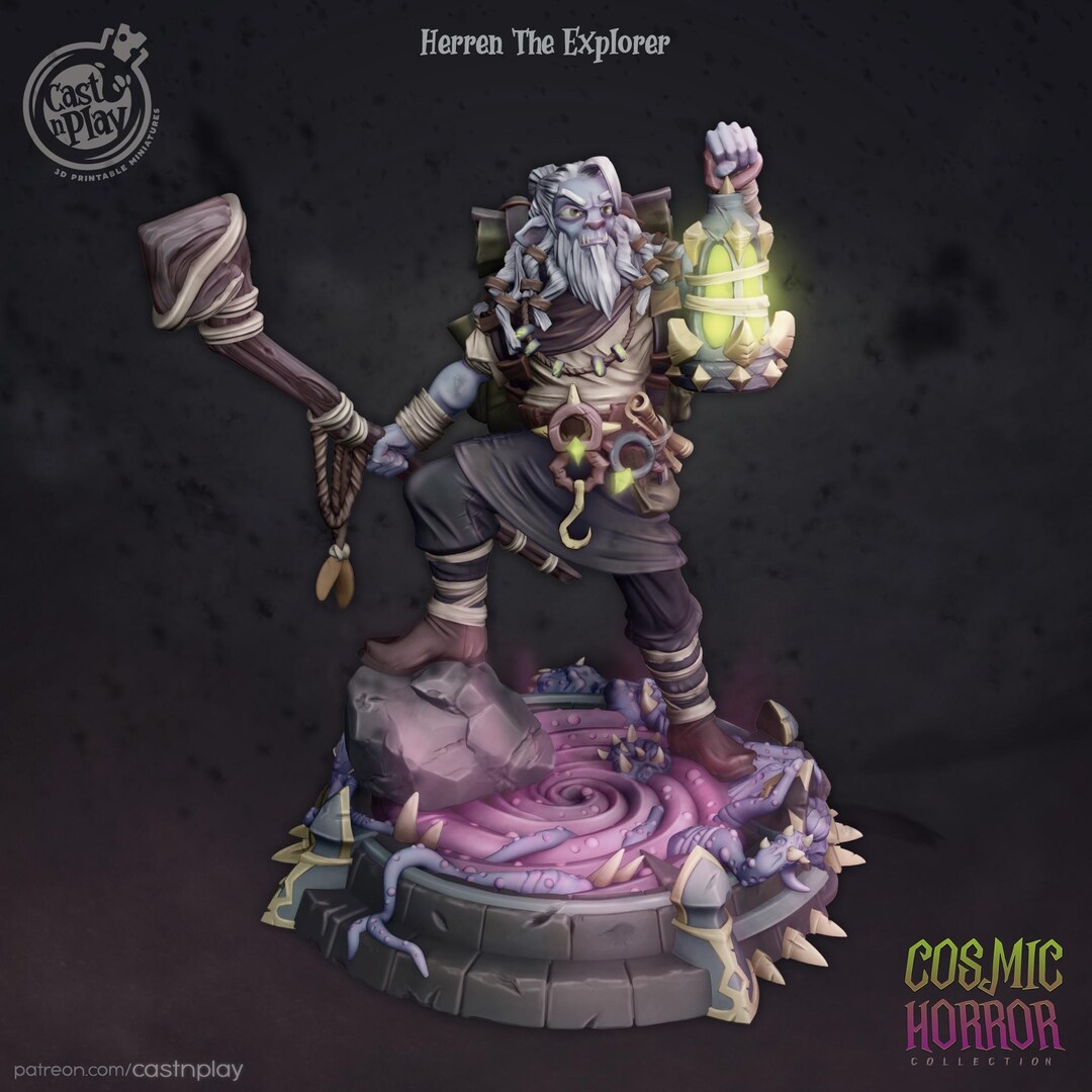 Wizard Miniature Firbolg Druid Explorer Fighter Figurine Dungeons and ...