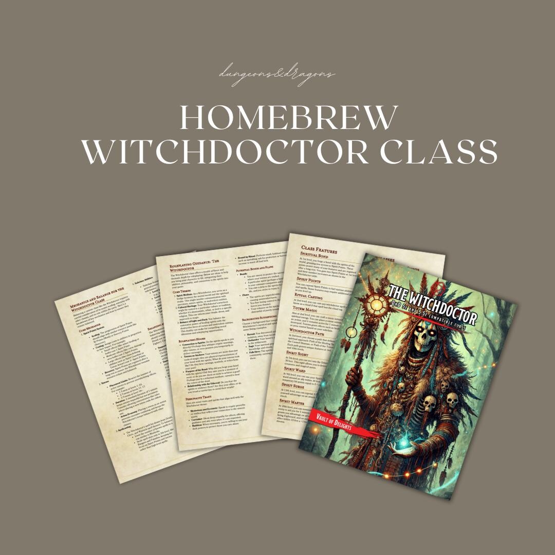 Homebrew Witchdoctor Class Guide | Dungeon Master Tools | Dnd Ready to ...