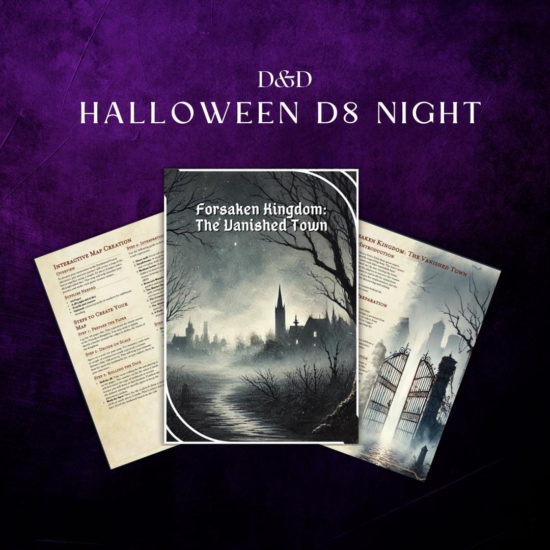D&D Spooky D8 Night Forsaken Kingdom: the Vanished Town Dungeon Master ...