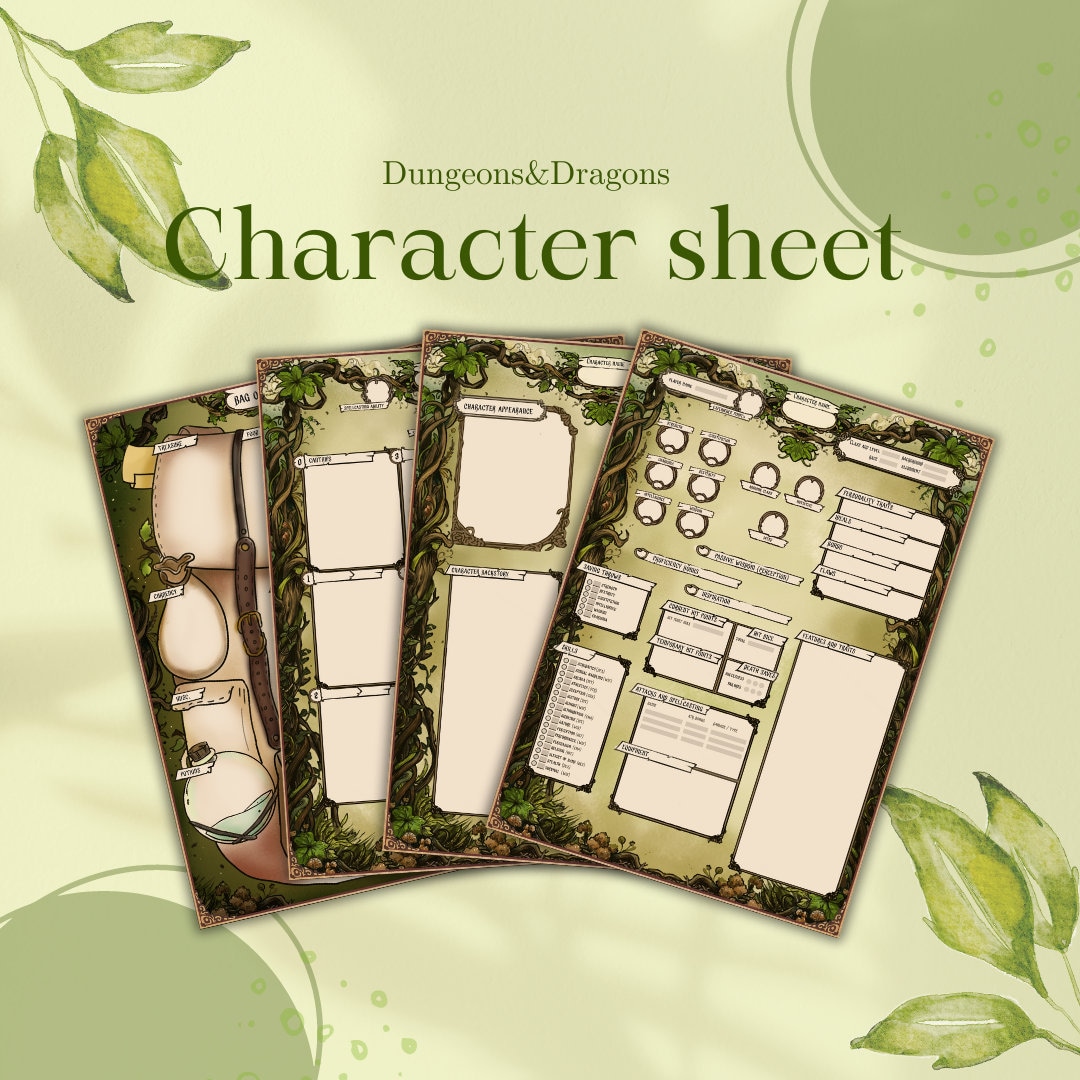 D&D Character Sheet | DM / Dungeon Master Tools | Dnd 5e Character ...