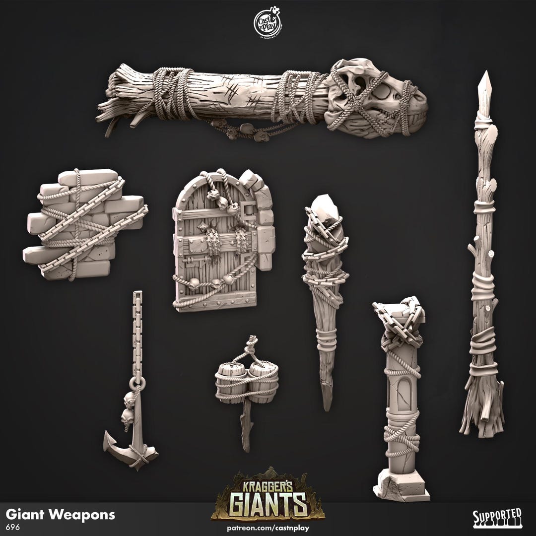 Kragger's Giants Collection | Weapons Set | Dnd Figurine | Tabletop ...