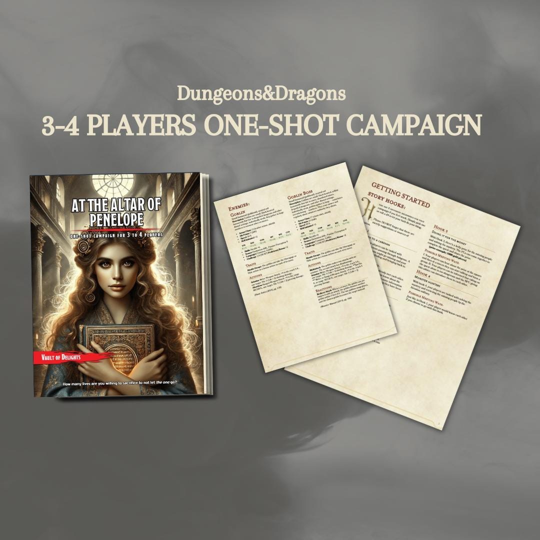 D&D One-shot Campaign Setting at the Altar of Penelope | Dungeon Master ...