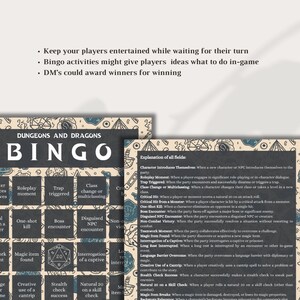 Dungeons and Dragons Bingo | Printable Instant Download Game | DND ...