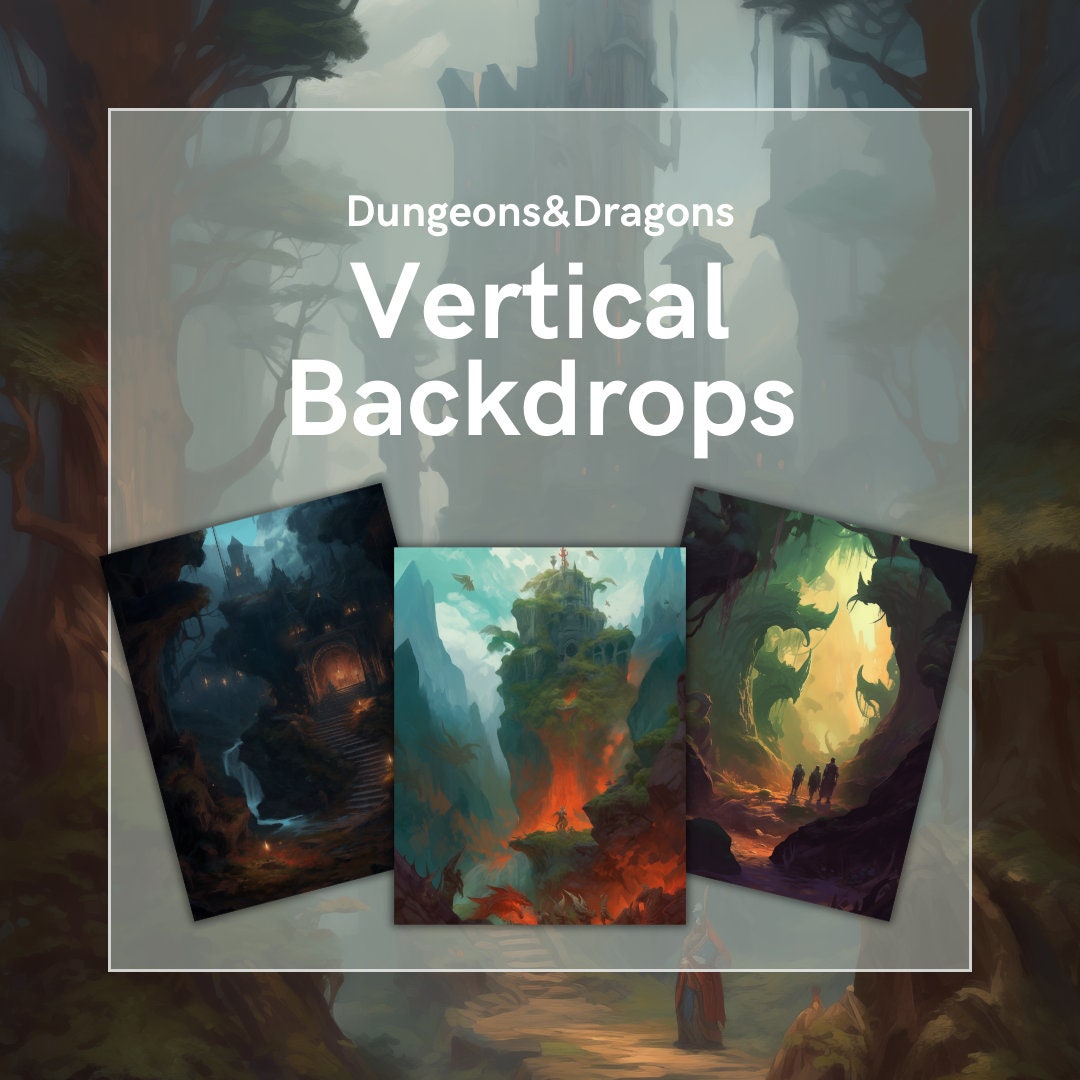 D&D Vertical Backdrops | Digital Download | Dnd 5E | DND Printable - Etsy