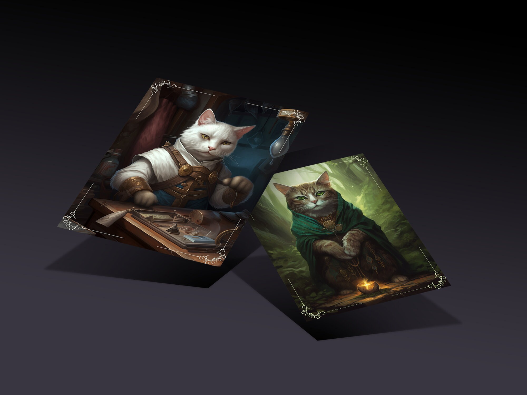 D&D Cat Classes Cards DM / Dungeon Master Tools Dnd Cards Dnd Ready to ...