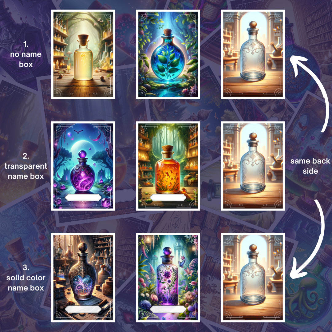 D&D Potions and Elixirs Cards DM / Dungeon Master Tools Dnd Cards Dnd ...