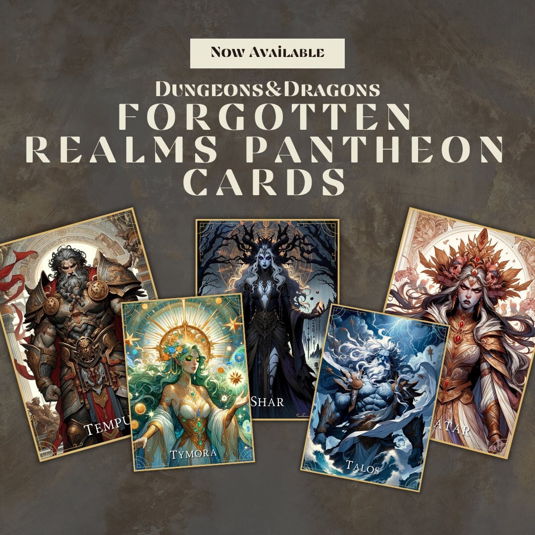 D&D Forgotten Realms Pantheon Cards | DM / Dungeon Master Tools | Dnd ...