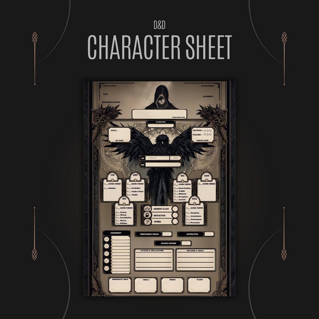 D&D Character Sheet | DM / Dungeon Master Tools | Dnd 5e Character ...